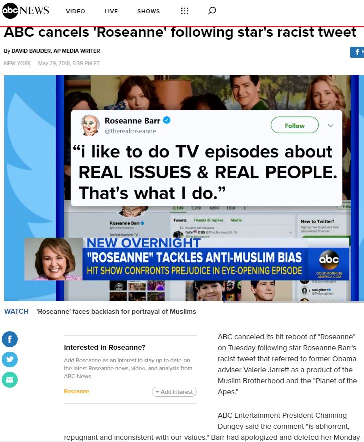 roseanne-abc-entertainment - CohenConnect.com Florida crime news CohenConnect